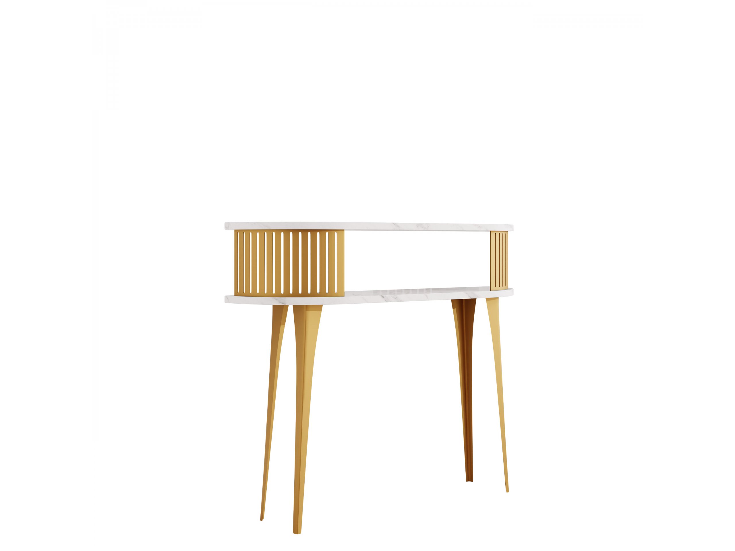 Consolă oval Mozimo Auriu