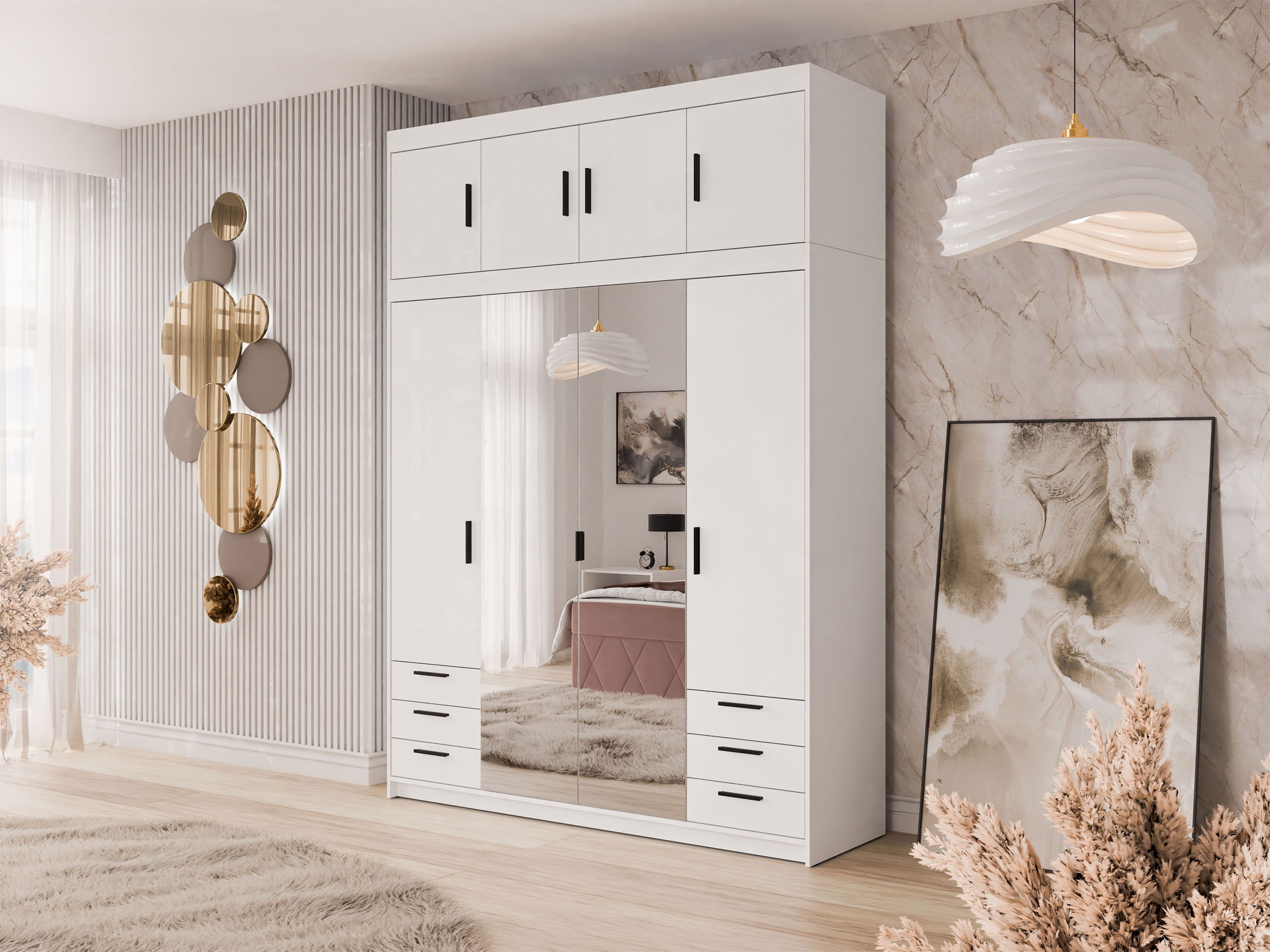 Dulap cu oglinda Melen 4D6S + modul